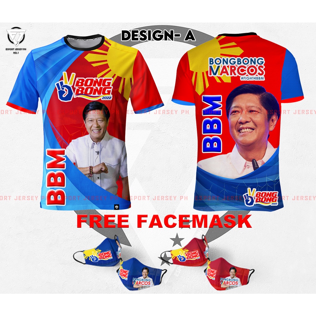 BBM BONGBONG MARCOS TSHIRT Full Sublimation Shirt No face mask | Lazada PH