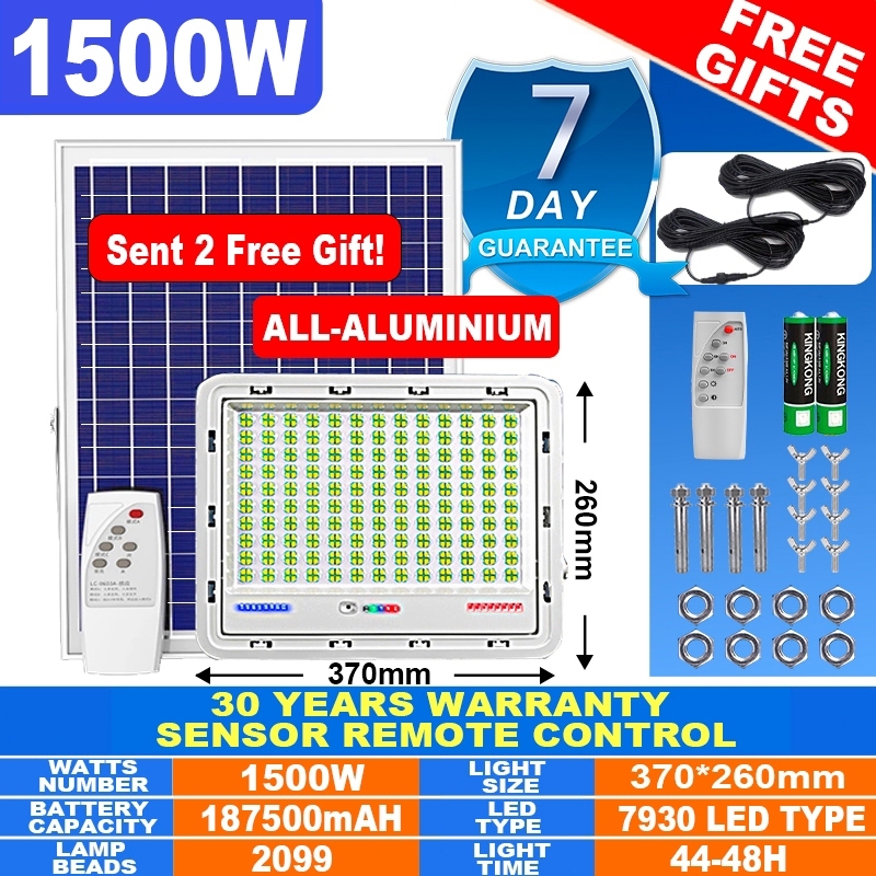 [Buy 1 Take Gift]Solar Light Outdoor Waterproof IP67 LED 1500W 1200W 800W 300W 150W Solar Street ...