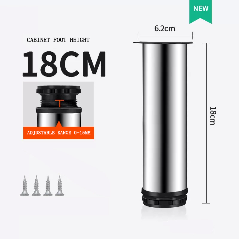 1pcs Furniture Adjustable Cabinet Legs Home Stainless Steel Table Sofa ...