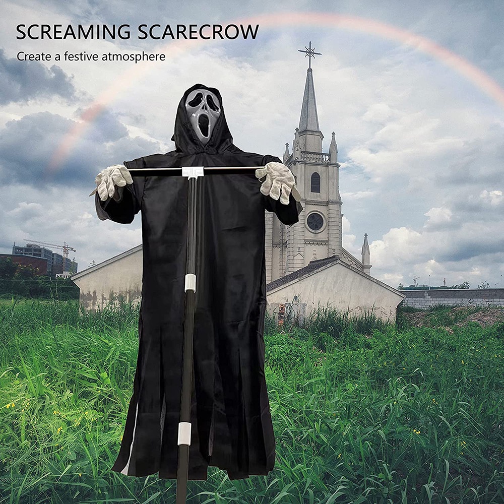 Scarecrow Halloween Scary Hanging Scarecrow Party Prop Decoration ...