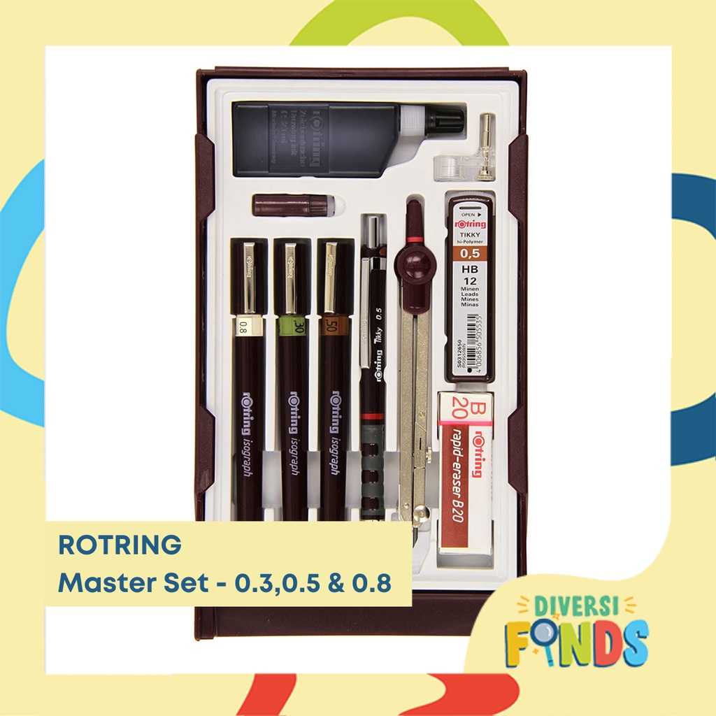 AUTHENTIC! Rotring Isograph College Set (with adaptor) / Master Set ...