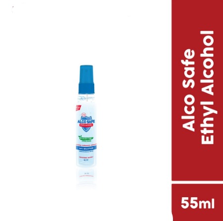 Ethyl Alcohol 55ml Spray Bottle Alcosafe 70% solution | Lazada PH