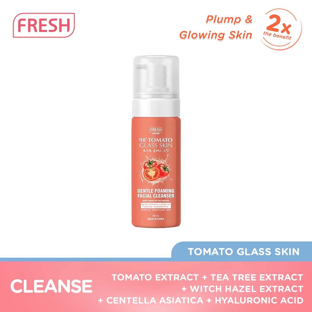 Fresh Skinlab Tomato Glass Skin Gentle Foaming Facial Cleanser (100ml ...