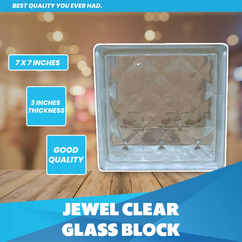 Jewel Clear Glass Block 1 Set (6 pcs Glass Block) provide visual ...