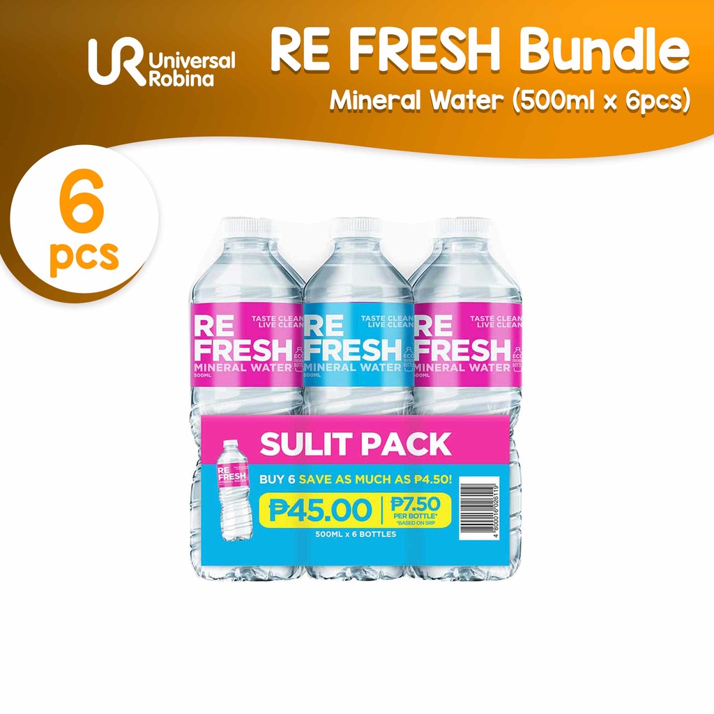 Refresh Mineral Water Sulit Pack 500ml x 6 | Lazada PH