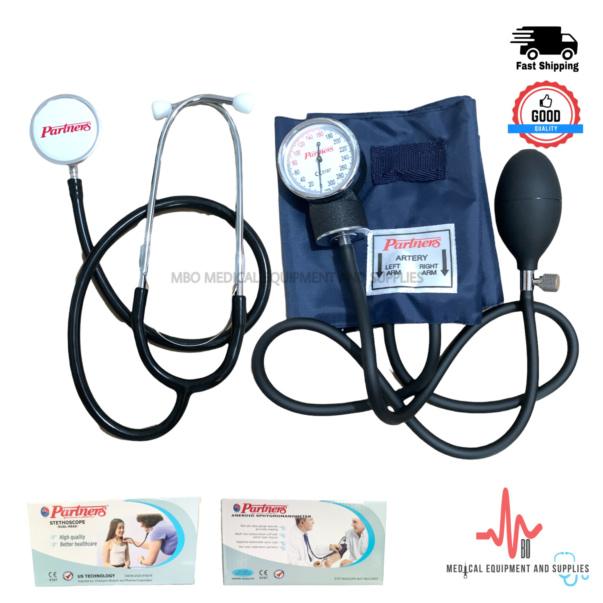 Fujikawa/Partners/Great Aneroid Sphygmomanometer with Stethoscope ...