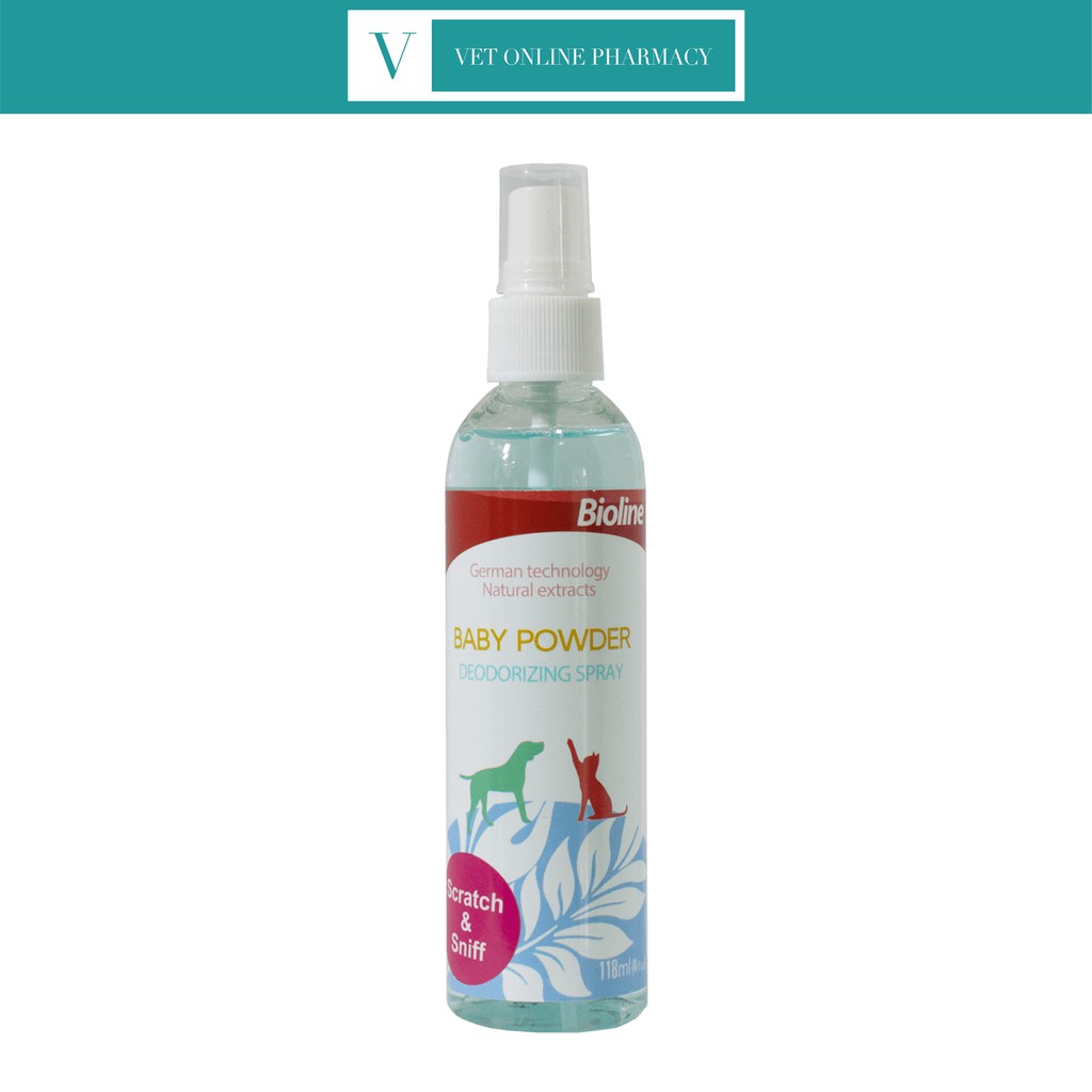 Bioline Baby Powder Deodorizing Spray for Dogs and Cats 118ml | Lazada PH