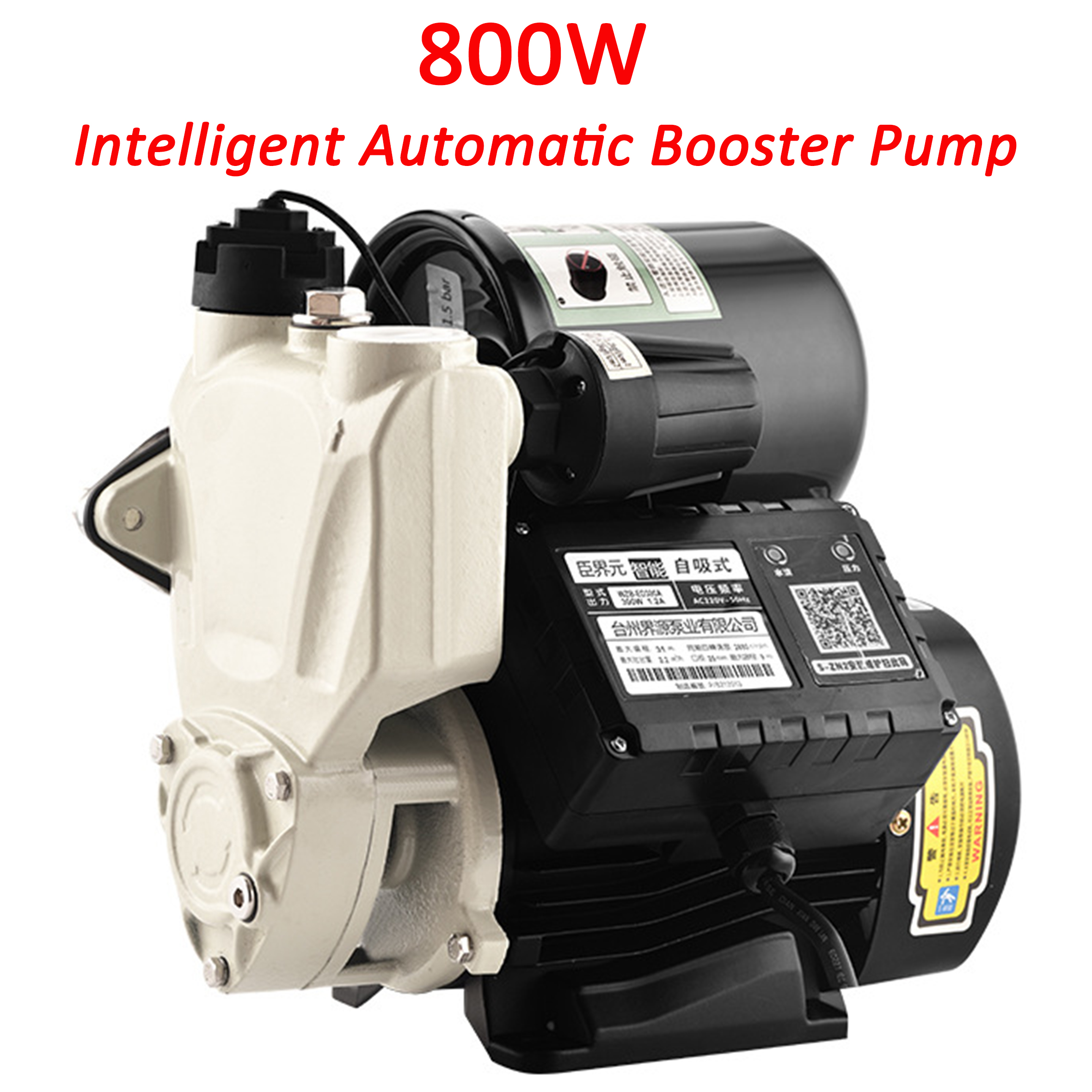 800W Automatic Pipeline Booster Pump Intelligent Automatic Pump Hot and ...