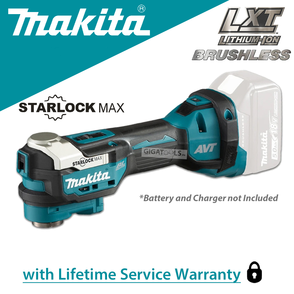 Makita DTM52Z Cordless Brushless Multi-Tool Starlock Max 18V LXT Li-Ion ( BATTERY AND CHARGER ...