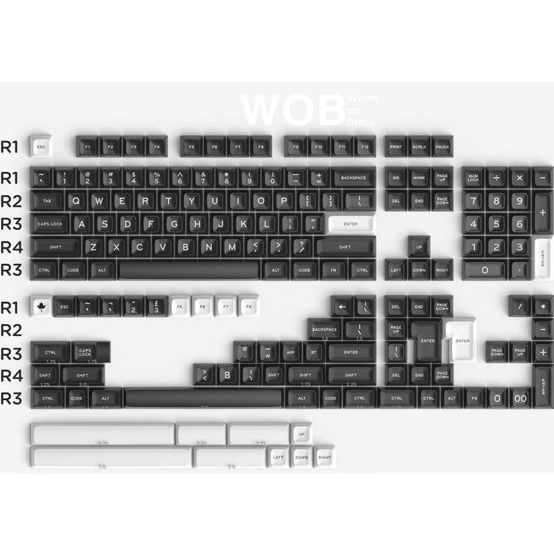WoB 174 Keys ABS Doubleshot SA Profile Keycaps Set for Mechanical ...