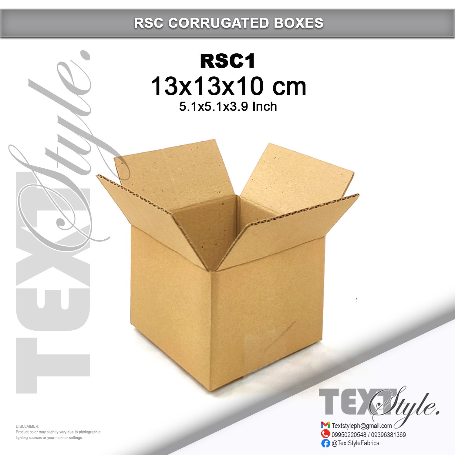 Textstyle Corrugated Box RSC Box Shipping Box RSC1, RSC2, RSC3 - Sold ...