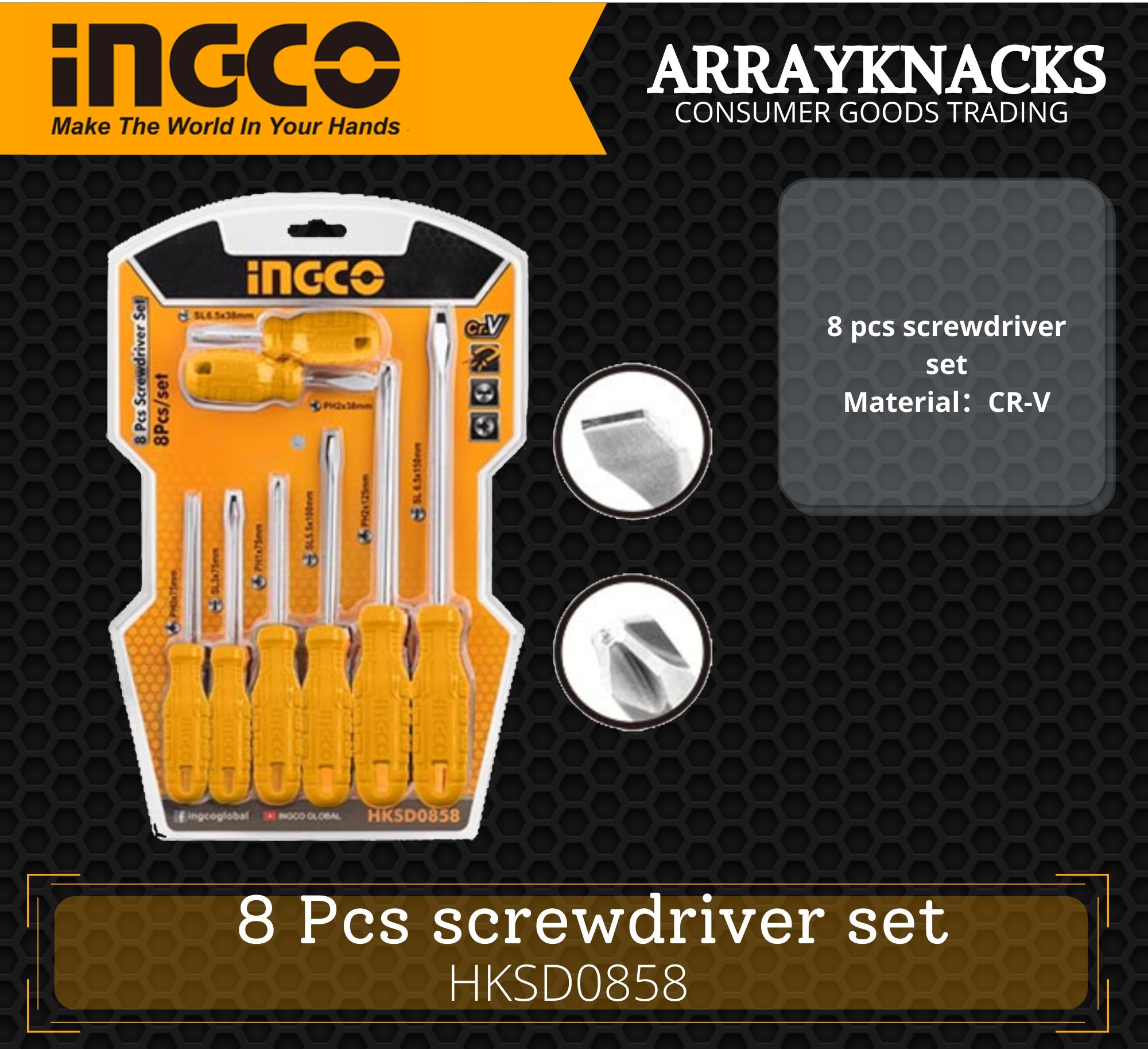 INGCO 8 Pcs screwdriver set (HKSD0858) | Lazada PH