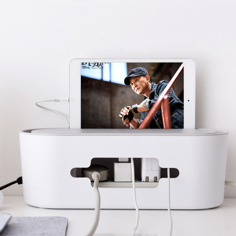 Cable Management Box Hide Wires and Surge Protector Box, Wire Organizer ...