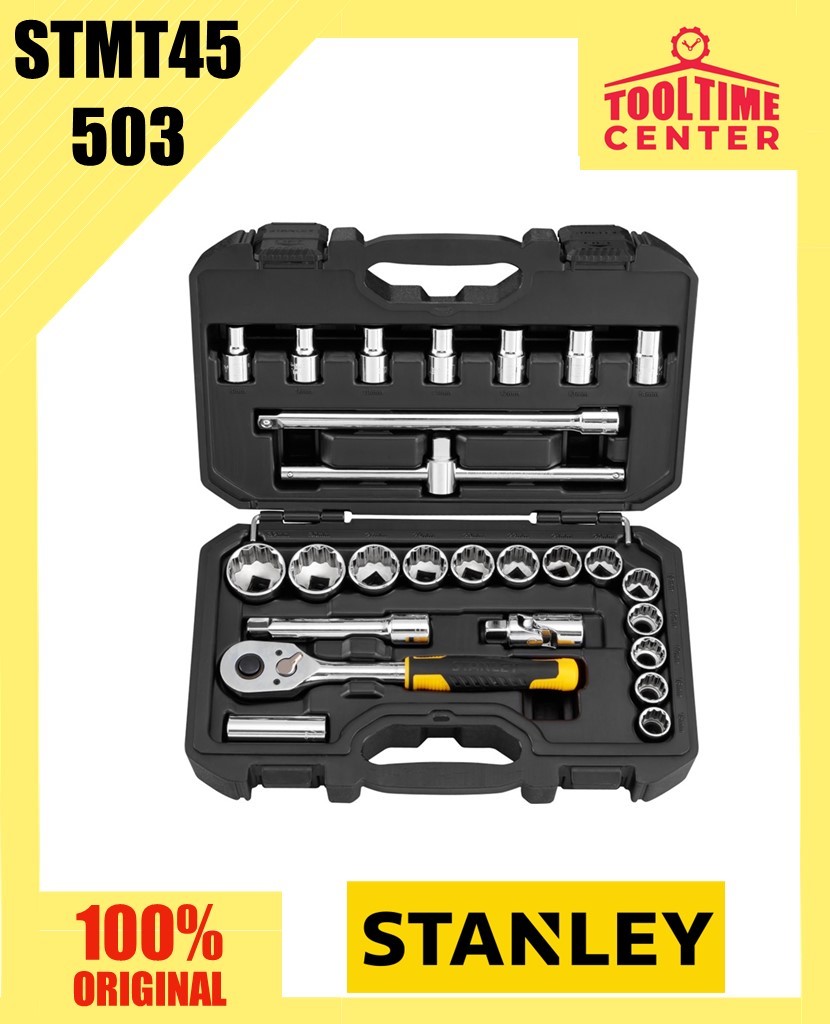 Stanley 26pc. 1/2" Drive 12P Socket Wrench set 8-32mm Model: STMT45503 | Lazada PH