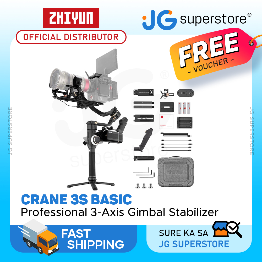 Zhiyun Crane 3S 3-Axis Camera Gimbal Modular Stabilizer with ViaTouch 2 ...