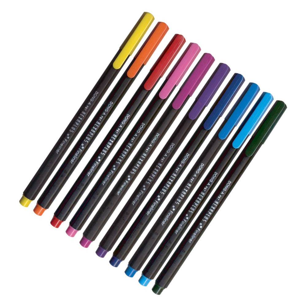 Patek Stationery Dong-A Hexaplus Fineliner Pen 10Pcs And 20Pcs Color ...