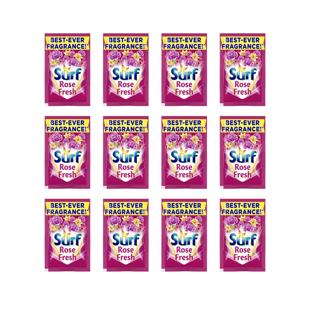 【COD】 Surf Powder Detergent Rose Fresh 70G Sachet Set of 12 | Lazada PH