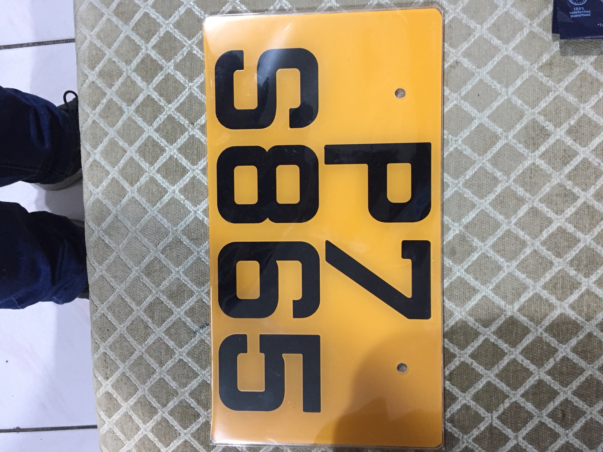 1pc Hong kong /Euro Plate Square (Custom-Built) Personalize Acrylic ...