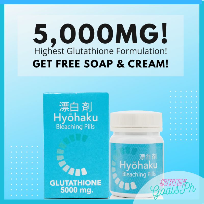 mainit na benta Hyohaku Bleaching Pills - 5,000mg glutathione w FREE ...