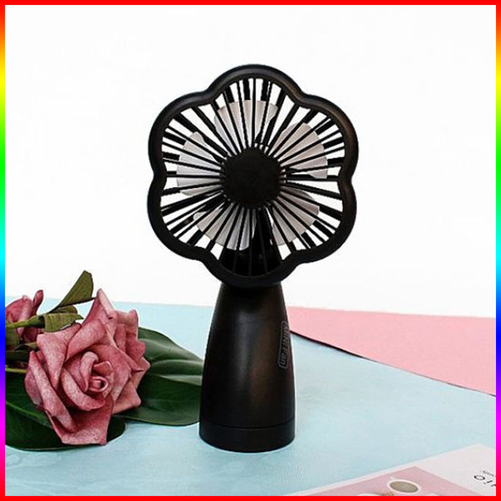 Portable USB Rechargeable Mini Handy Fan With LED Light Small Desk ...