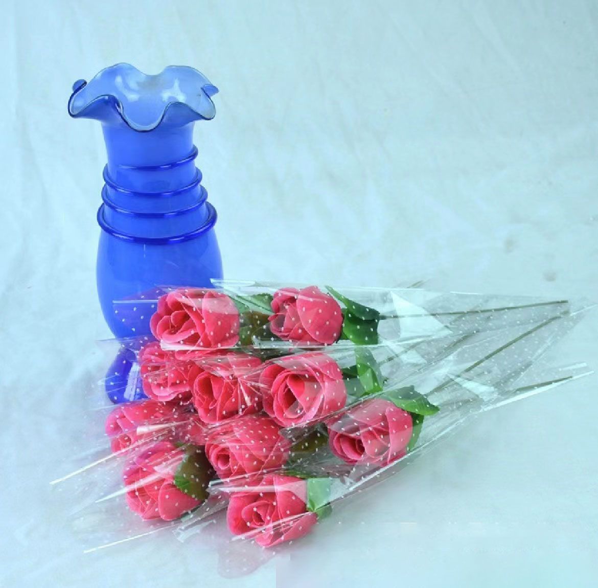 MT Single Artificial Rose Plastic Flower Bouquet Valentine's Day Fake ...