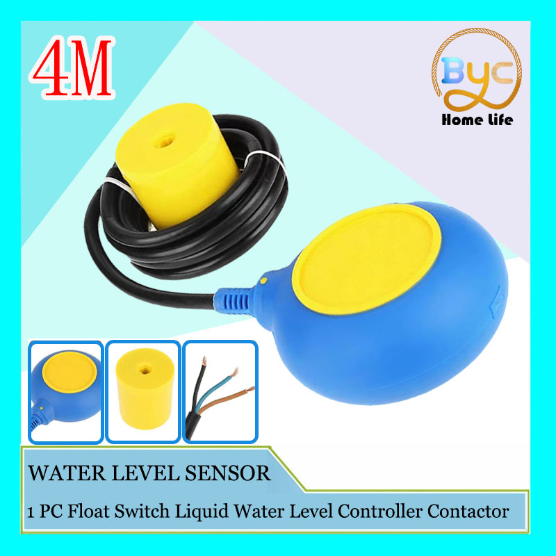BYC 4M Float Switch Liquid Water Level Controller Contactor Sensor 220V ...