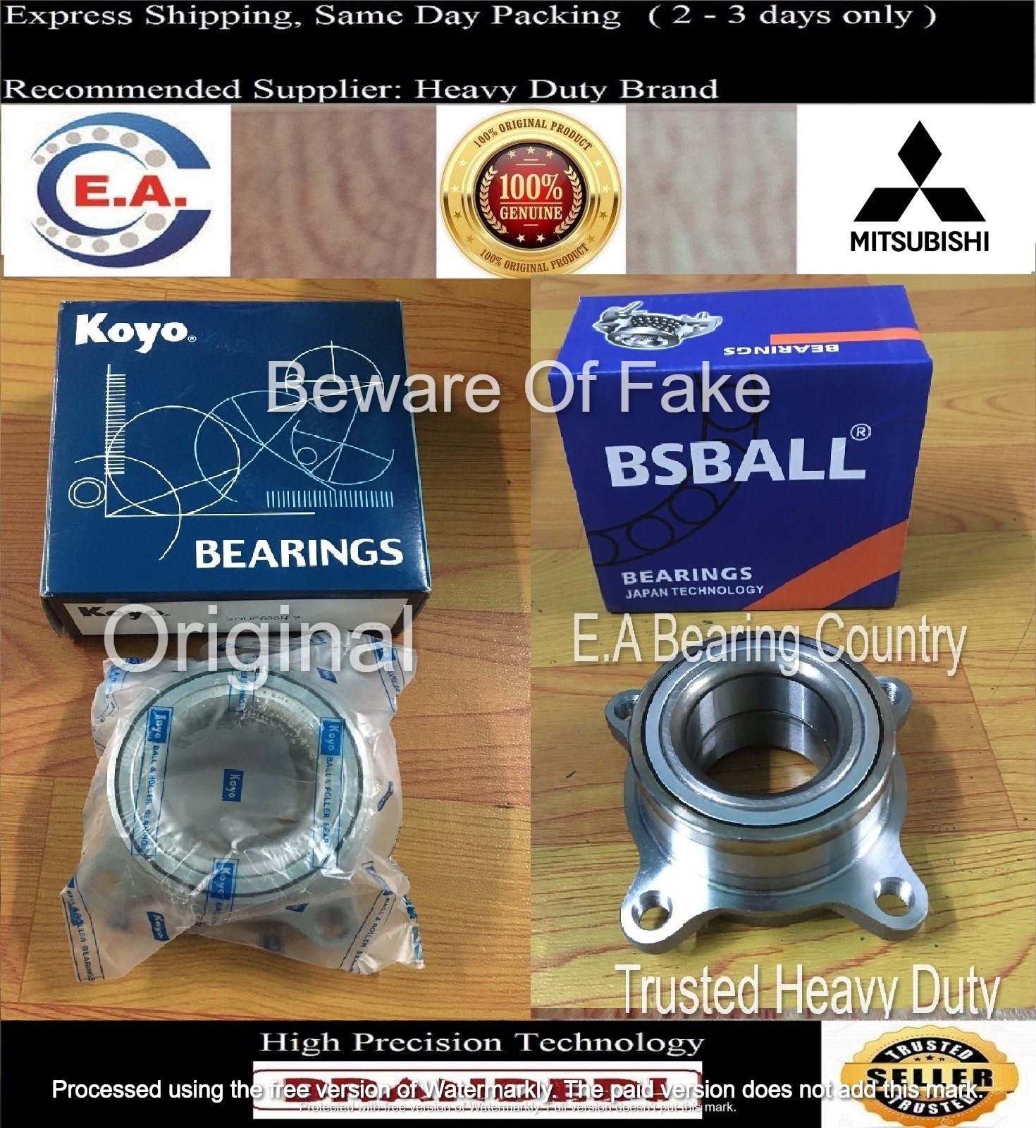 (FRONT)MONTERO Bearing BRANDED Original Koyo Japan Automotive 2008-2023 ...