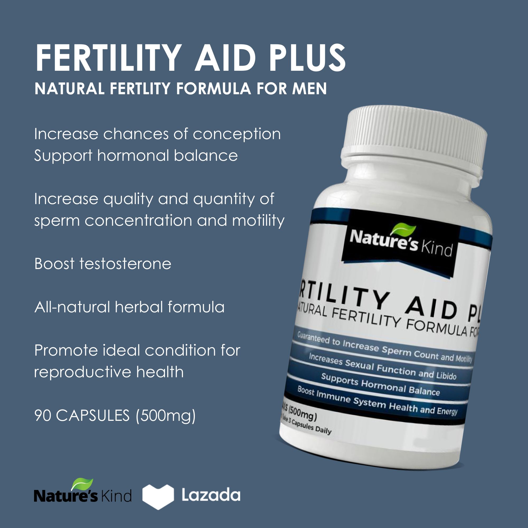 Fertility Aid Plus for Men - FerteeAid Guaranteed to Increase Sperm ...