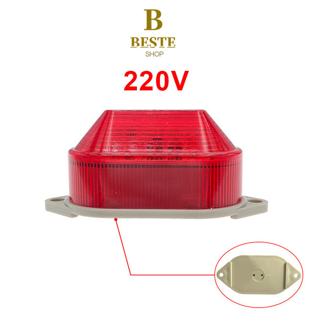 LED Warning Lamp 220V Signal Buzzer Rotary Strobe Siren Emergency ...