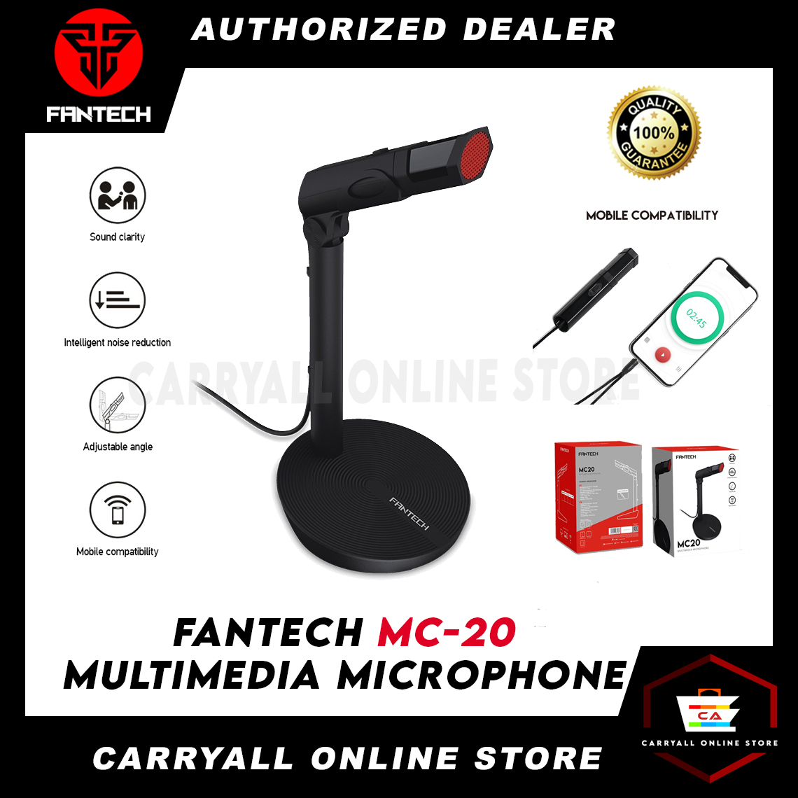 FANTECH MC20 Professional Condenser Multi-Platform Microphone | Lazada PH