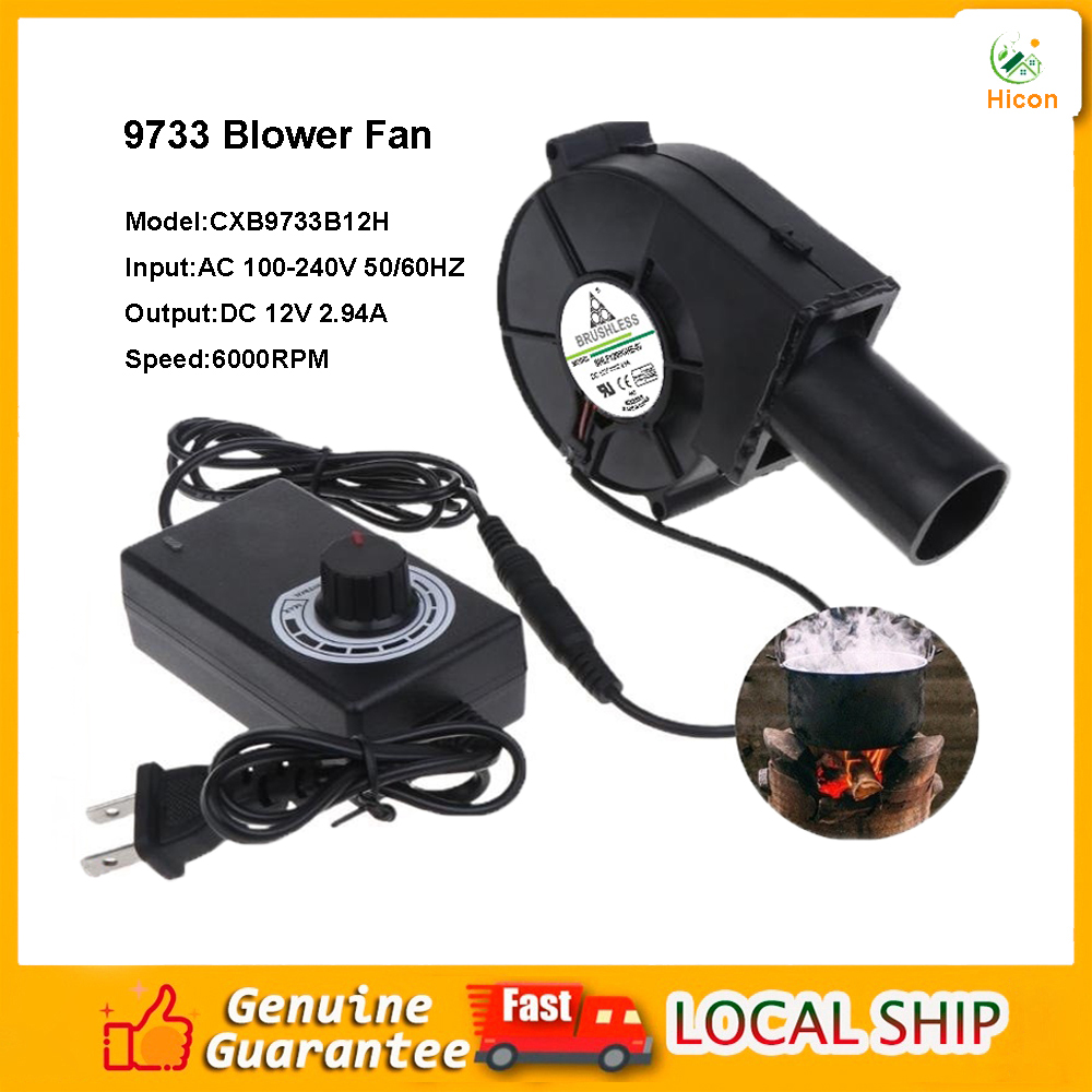 Blower Fan Air Kalan With Speed Controller DC 12V/AC110V-220V for DIY ...
