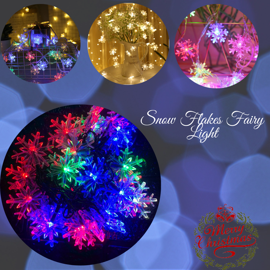 Christmas Snowflake Design LED Lights Pendants Home Party Props Xmas ...