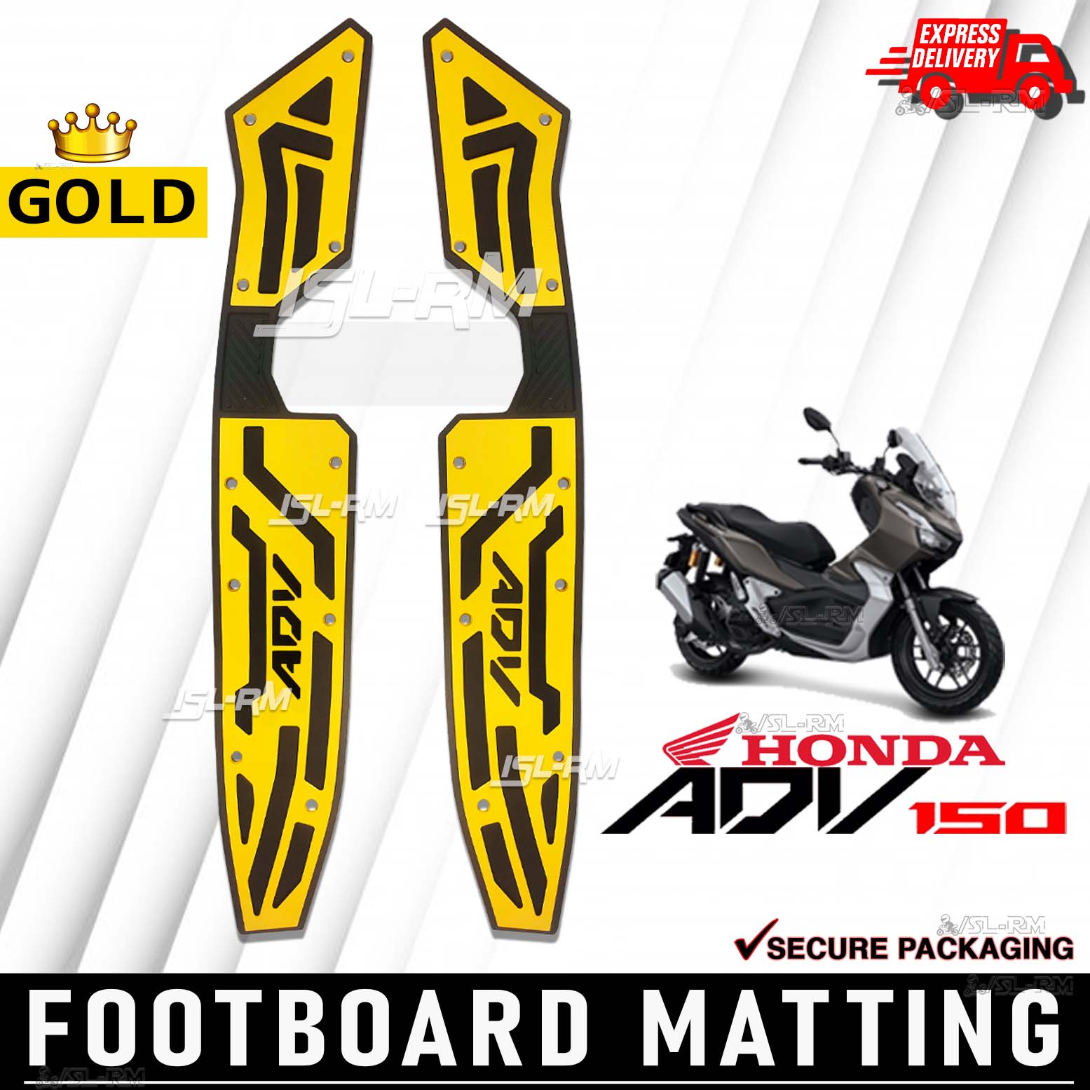 Honda ADV 150 Footboard version 2 matting GOLD Plug and play with ...