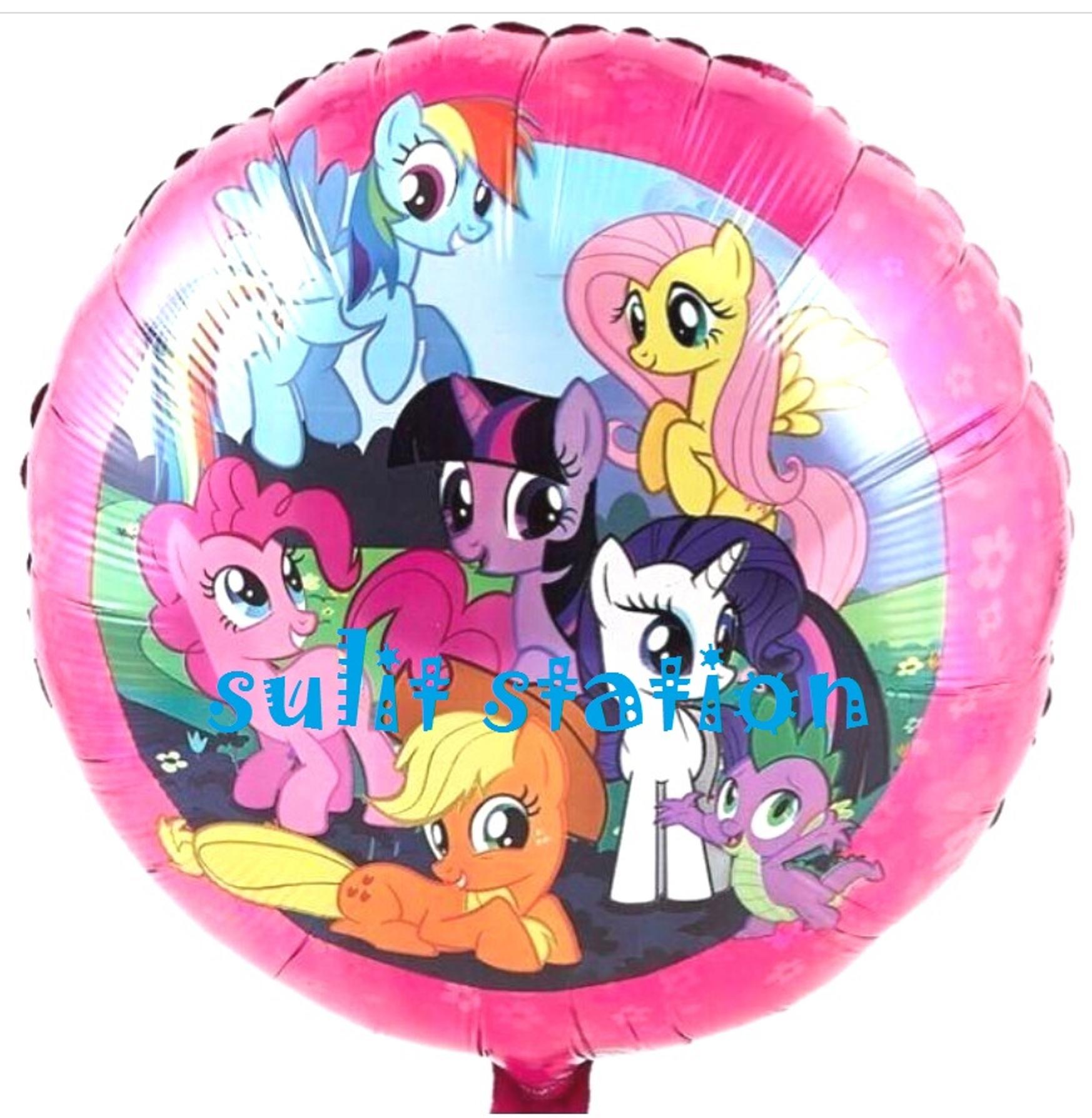 10pcs MLP MY LITTLE PONY UNICORN BIRTHDAY PARTY MYLAR FOIL ROUND TOY ...