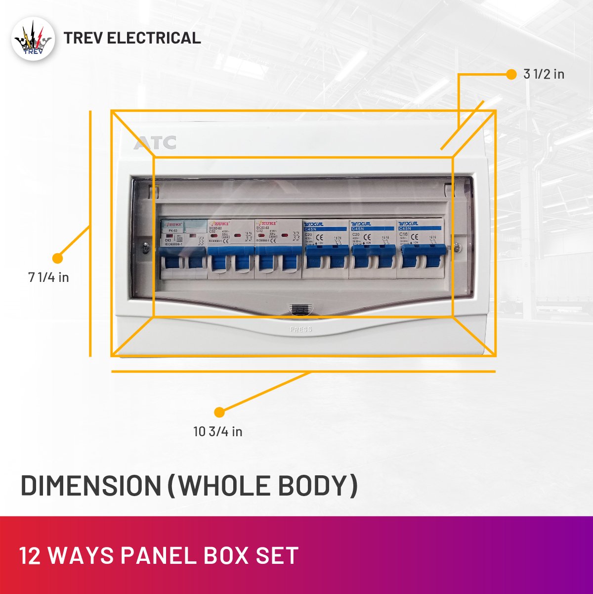 Mezeen Distribution Panel Box Flush Type 12/8ways w/ Circuit Breaker ...