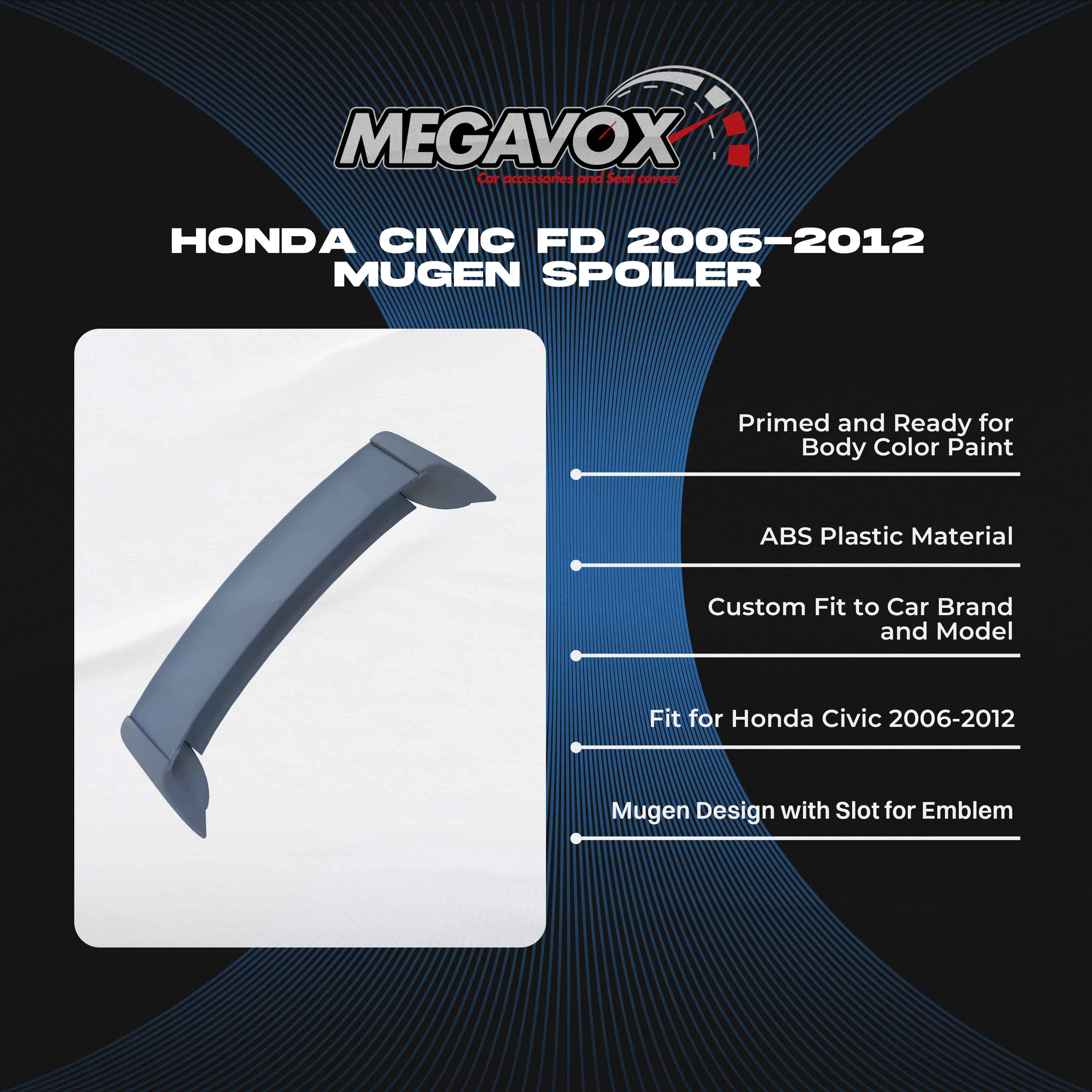 Honda Civic FD 2006-2012 Mugen Spoiler | Lazada PH