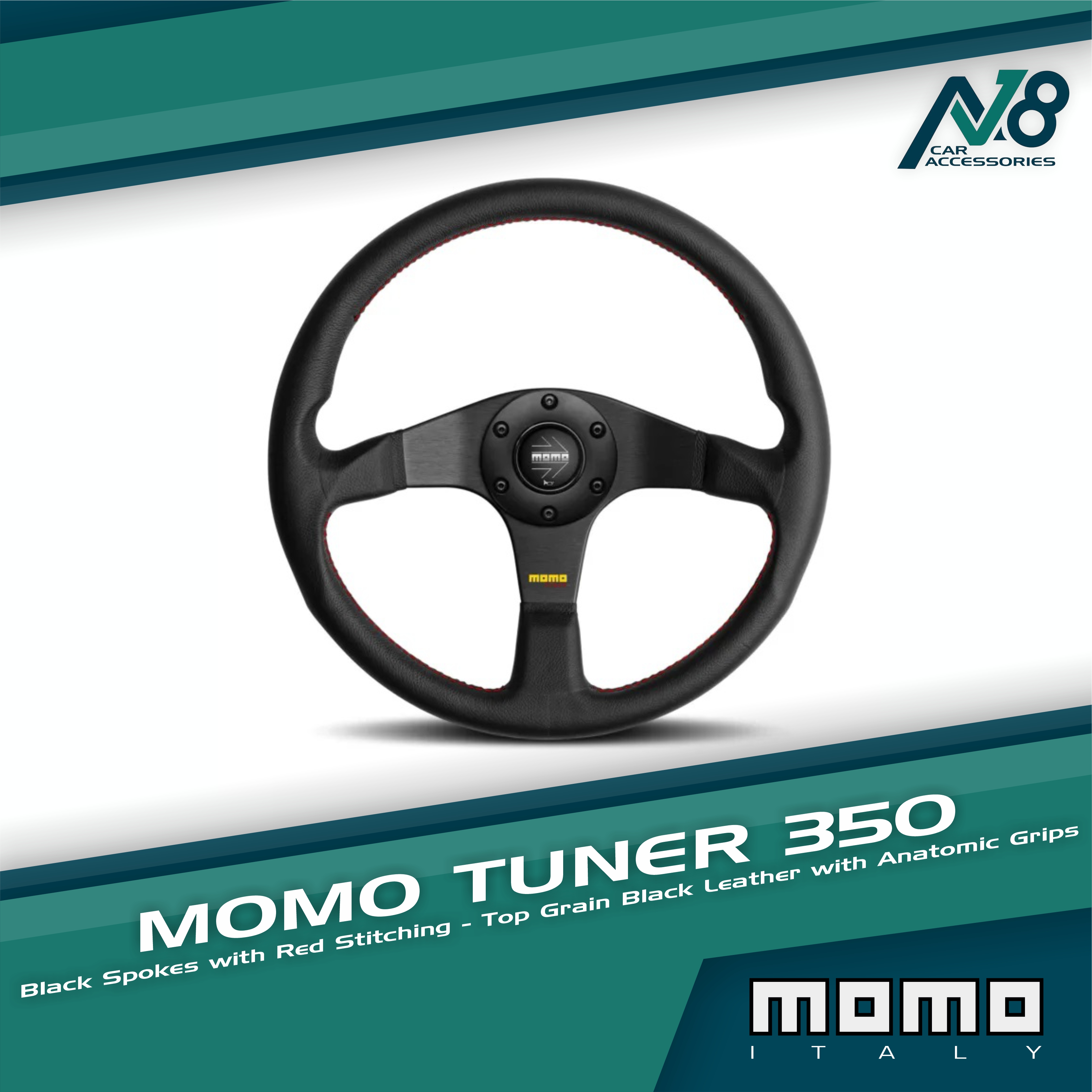 MOMO TUNER 350 BLACK Steering Wheel Genuine | Lazada PH