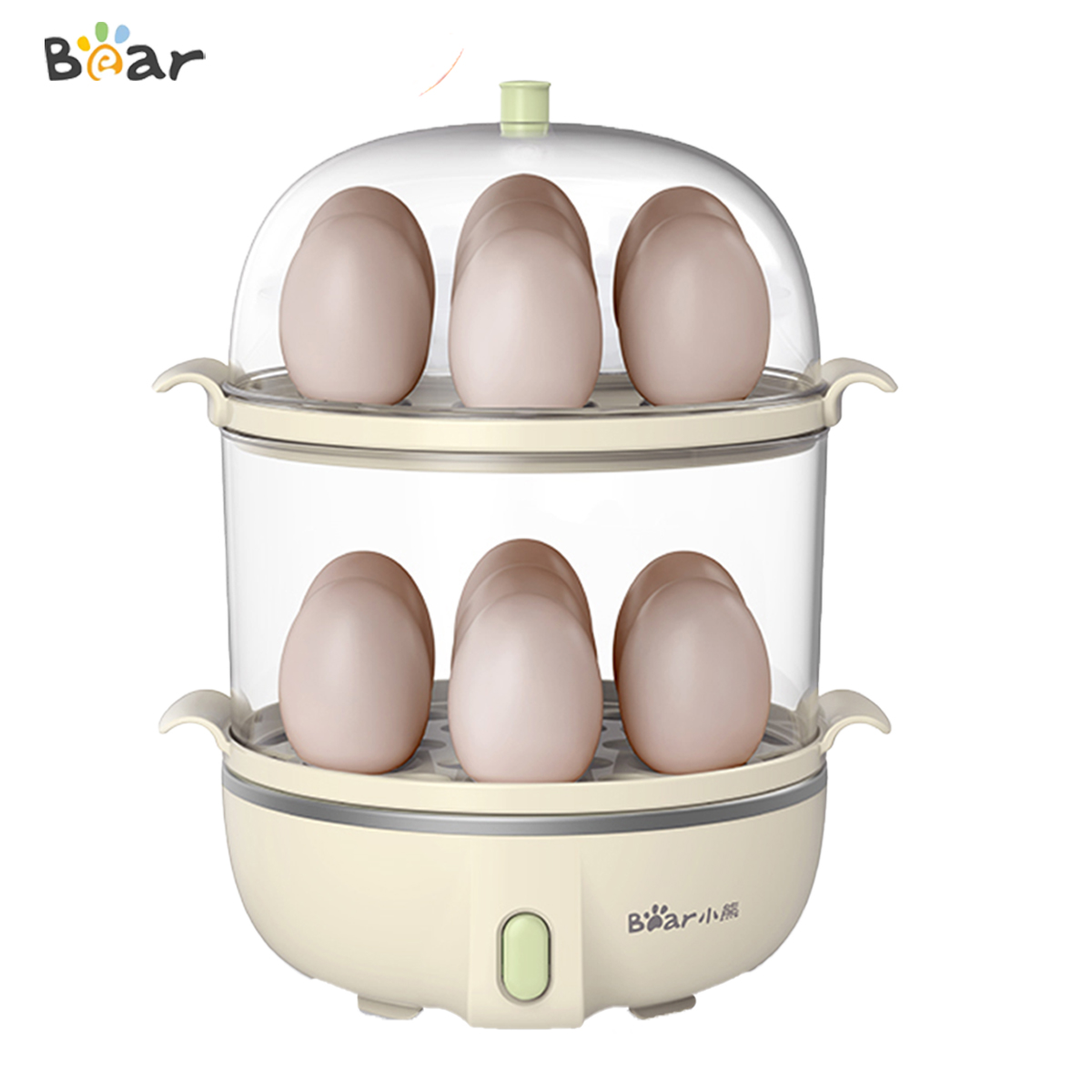 Bear Multi-Functional Food Steamer 2-Layers Egg Boiler Cooker 14-Egg ...