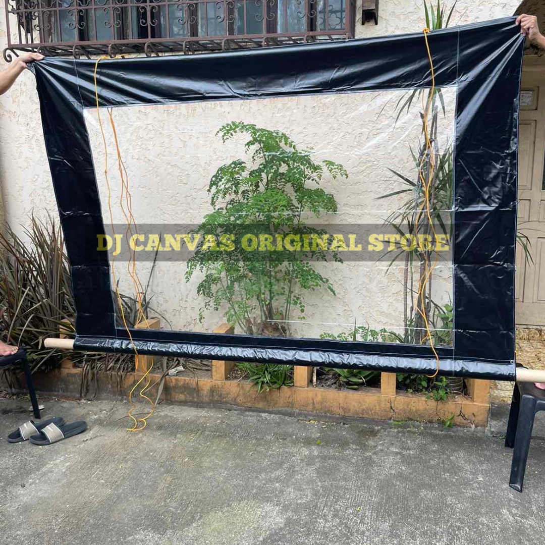 6ft x 6ft COMPLETE SET WITH PULLEY AND ROPE TRANSPARENT ROLL UP WITH ...