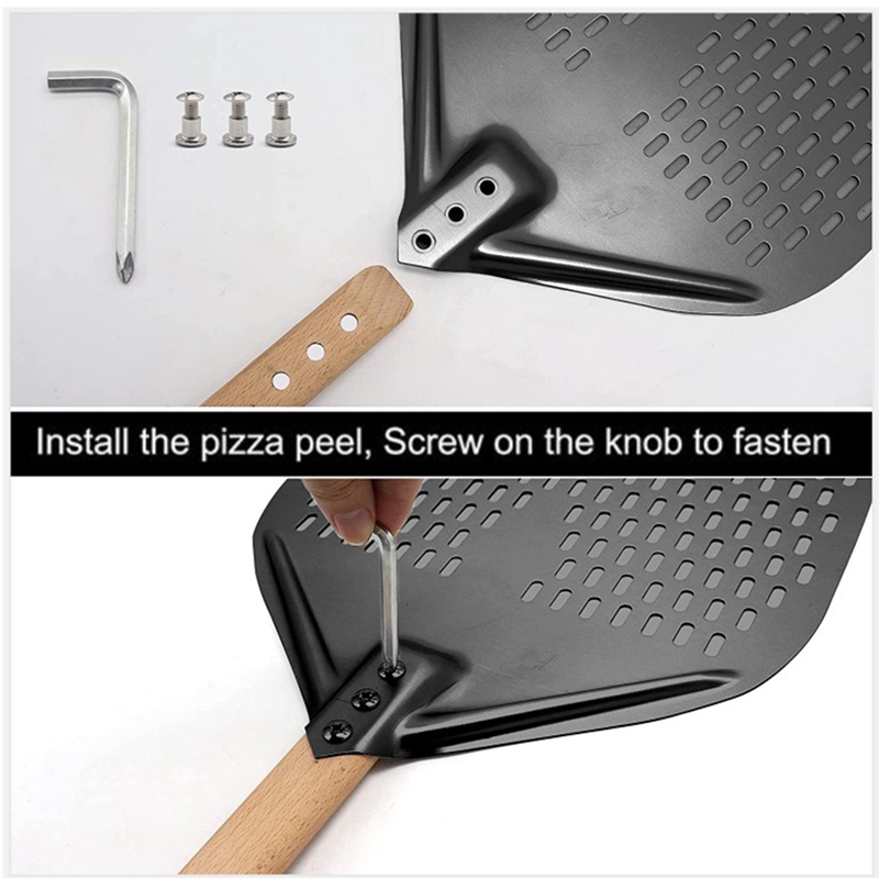 Pizza Peel,Perforated Pizza Shovel,Rectangular Pizza Turning Spatula ...
