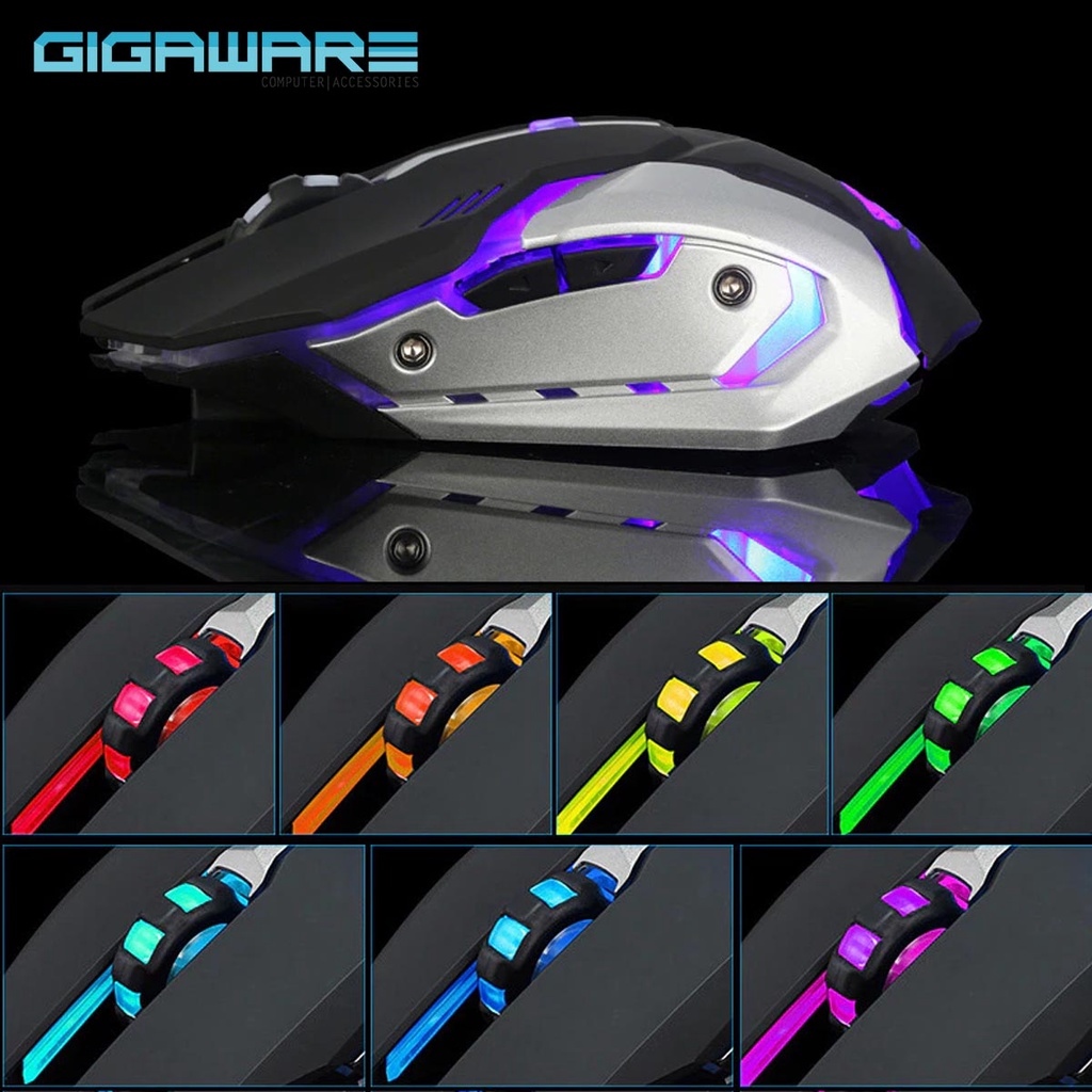 Gigaware X7 Optical Wireless LED Backlit Gaming Mouse Limited Edition ...