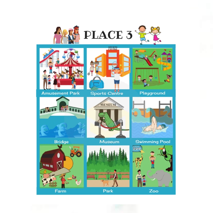 Laminated Community Places Charts for Kids, Learners and Studens ...