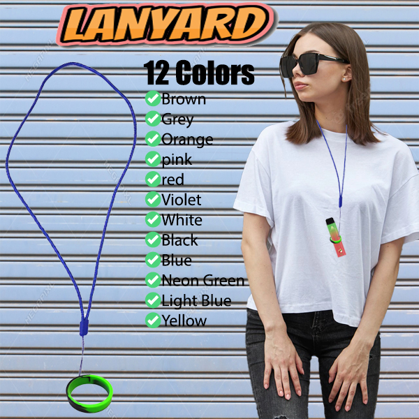 Vape Lanyard Universal Model Silicone Ring Necklace (BLUE) For 5000puff ...