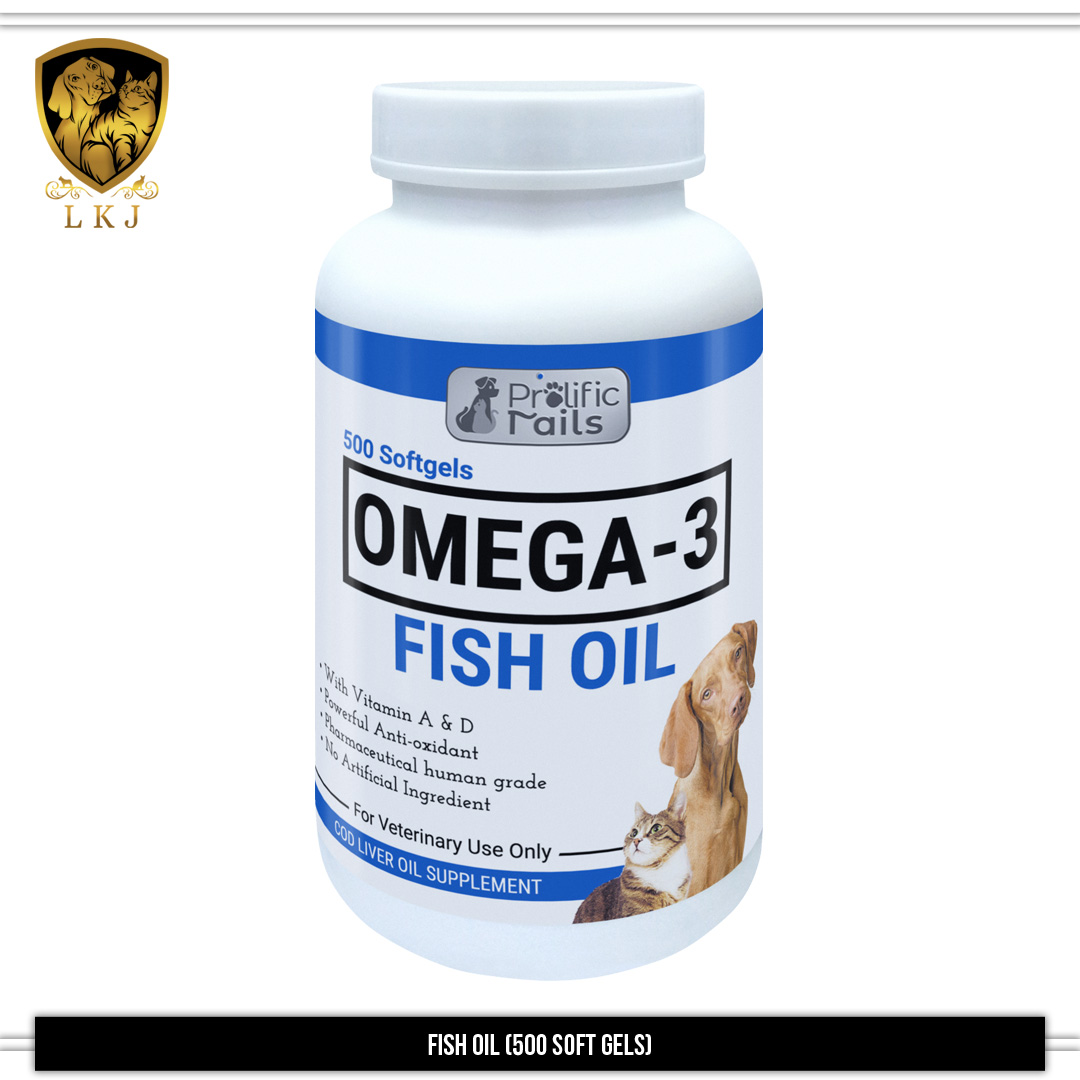 Pure Deep Sea Fish Oil Omega 3 Supplement for Dogs and Cats 500 soft ...