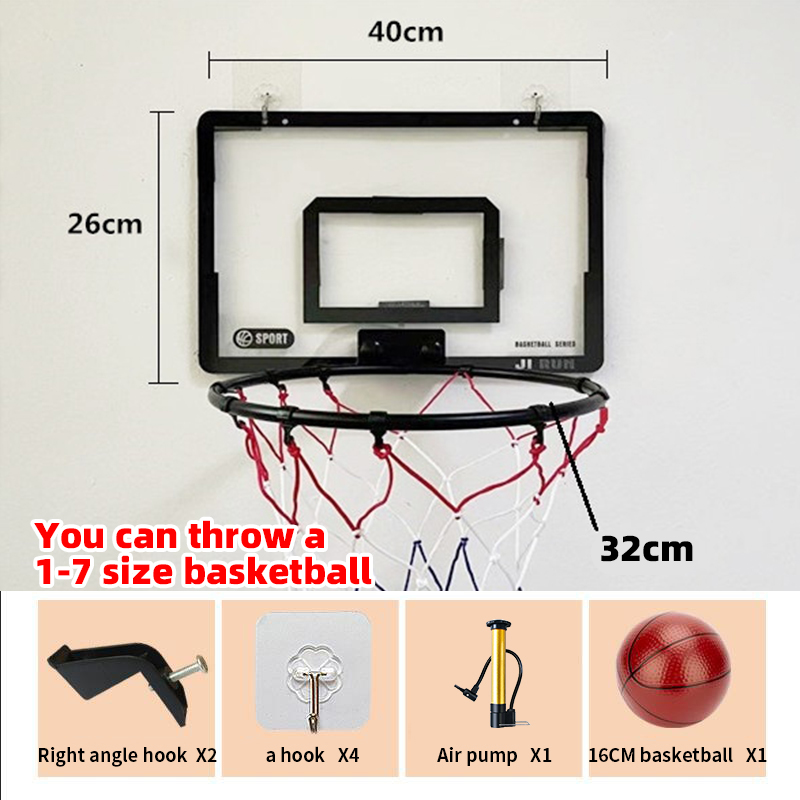 Basketball basketball box with ball mini basketball door hoop 15 inch ...