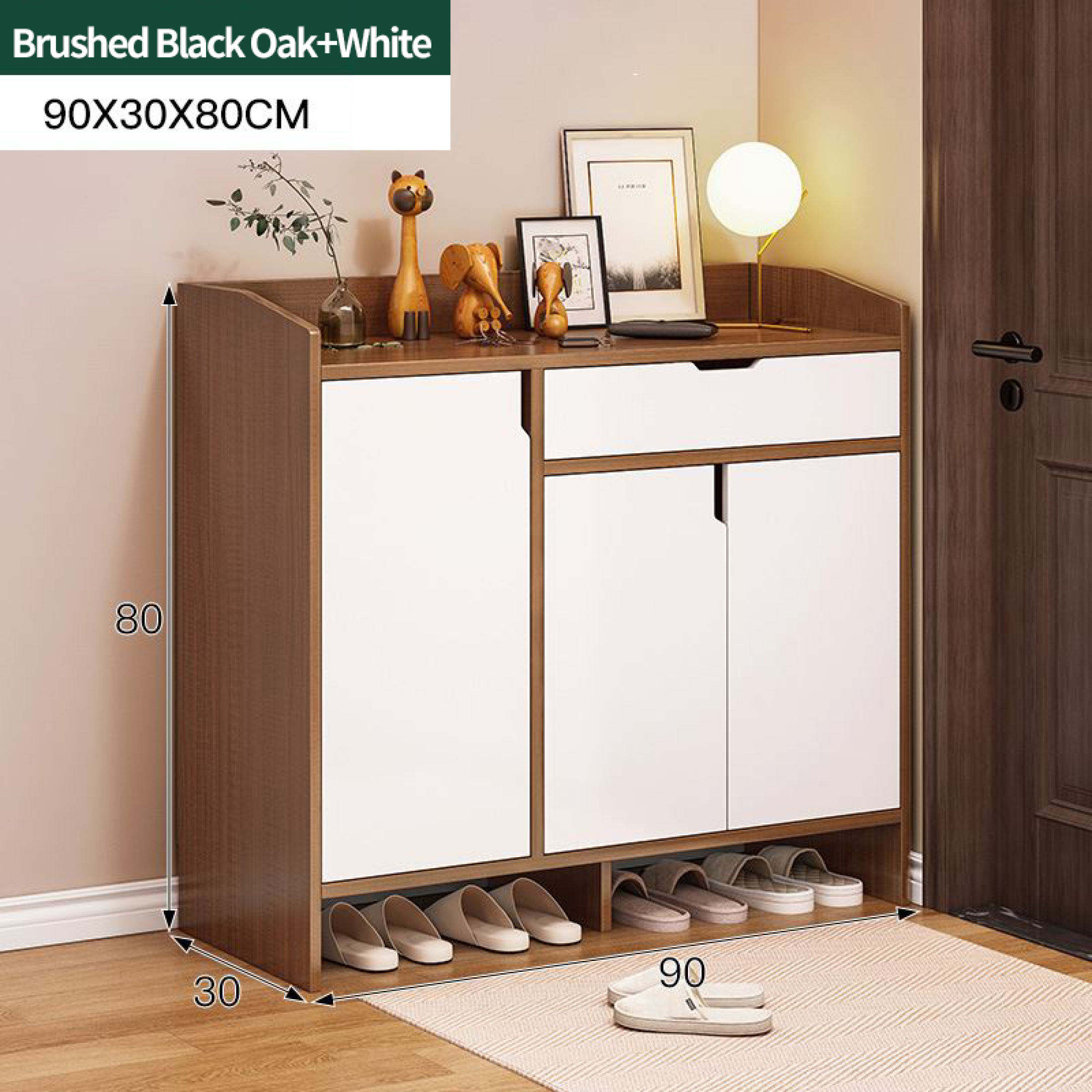 Shoe Cabinet Indoor Storage Cabinet Simple Multifunctional Wooden Shoe ...