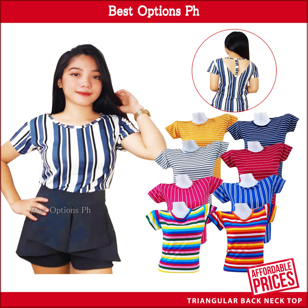 BOP Triangular Back Neck Top | Free size | Lazada PH
