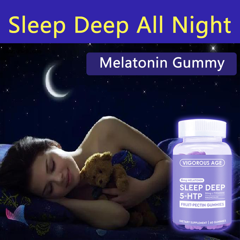 Melatonin Supplement Gummies for Natural Sleep Sugar Relief for Stress ...