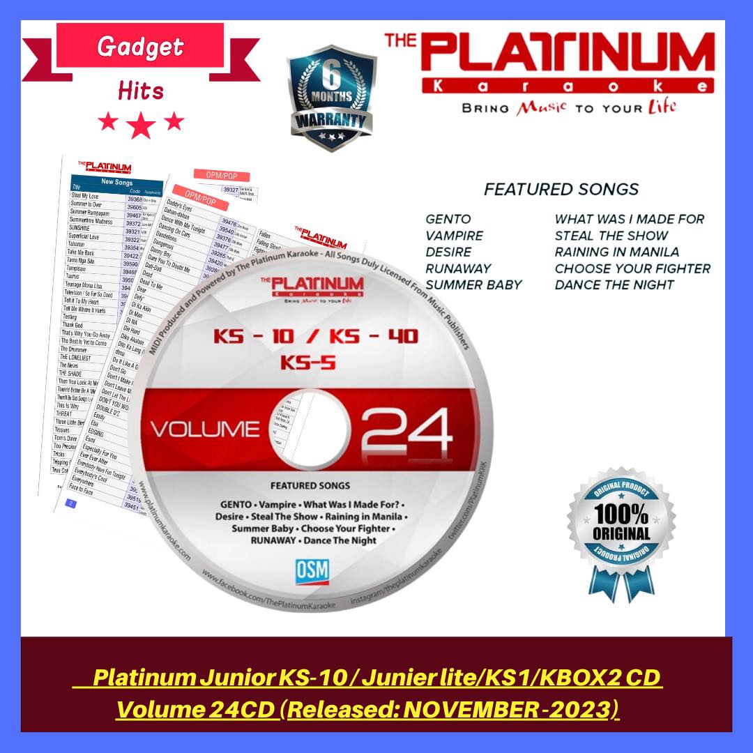 The Platinum KS-5/KS-10/KS-40 UPDATED CD VOLUME 25 (APRIL 2024 UPDATED) | Lazada PH