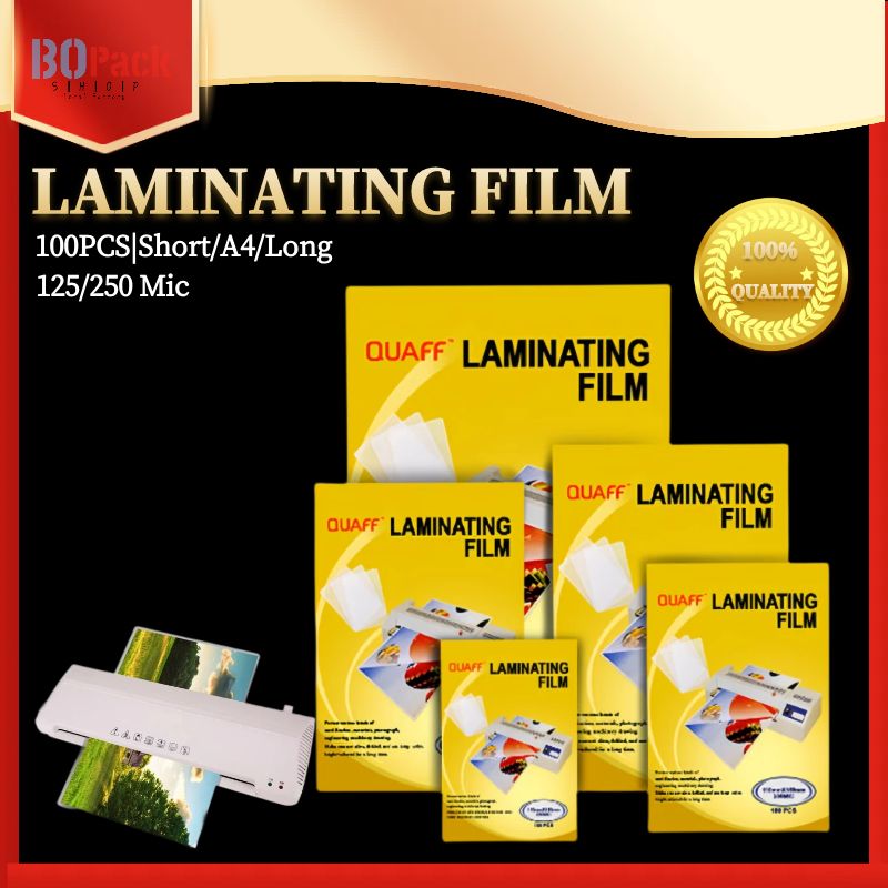100 PCS Laminating Film Short | A4 | Long Hot Lamination Process [125/250Microns] | Lazada PH